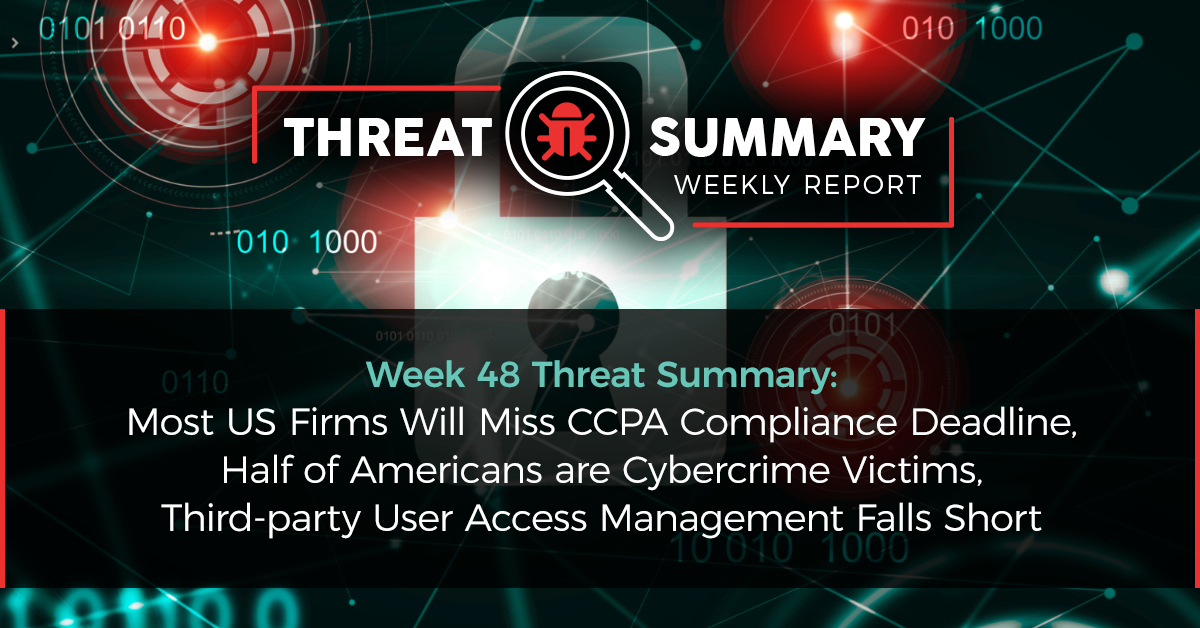 Threat Summary - Week 48, 2019
